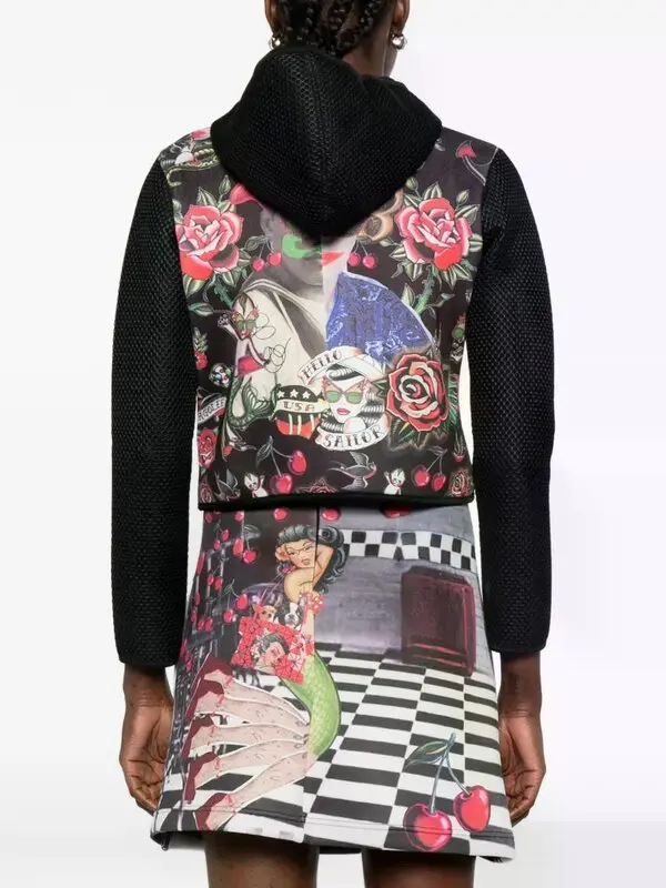 The Artistylist Patterned Zip-up Bomber Jacket