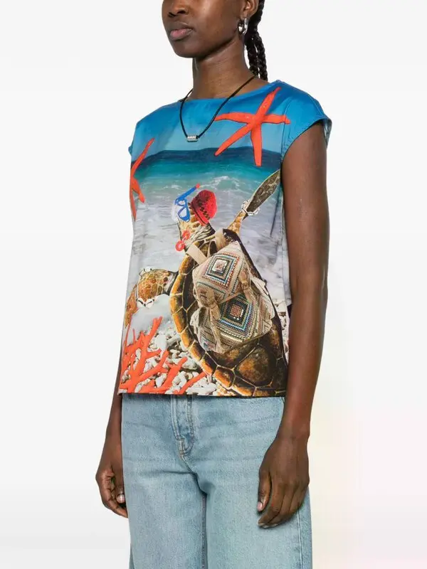 The Artistylist Graphic Print Blouse