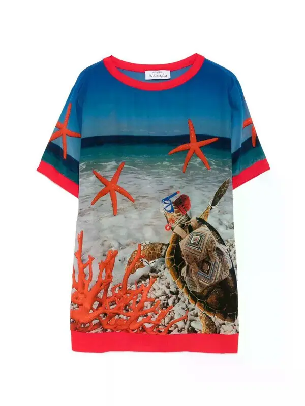 THE ARTISTYLIST Starfish-print T-shirt - Blue