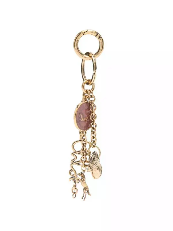 Chloé Chain-detial Horse Keyring - Gold
