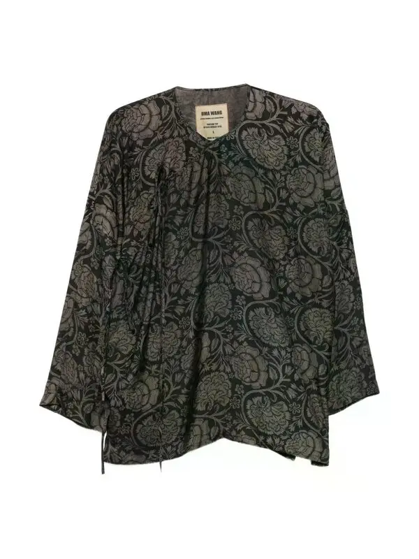 UMA WANG Tanesha Floral Blouse - Black