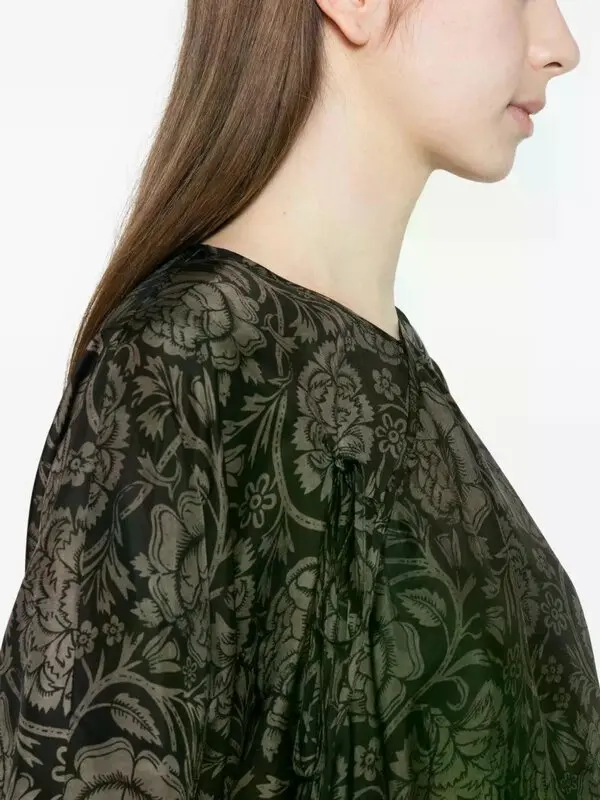 UMA WANG Tanesha Floral Blouse - Black