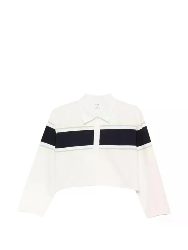 RE/DONE Stripe-detail Polo Top - Neutrals