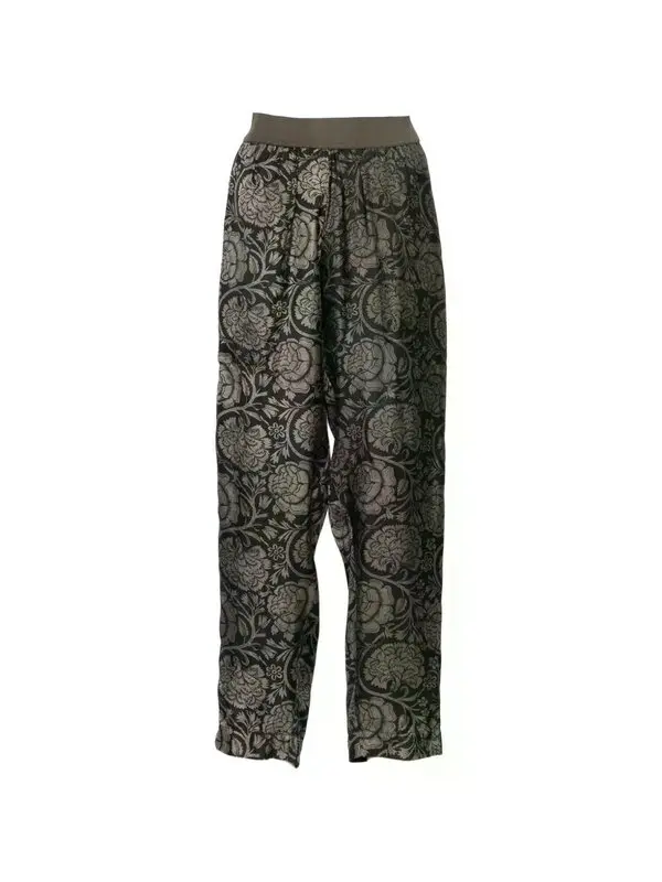 UMA WANG Palmer Floral Trousers - Black