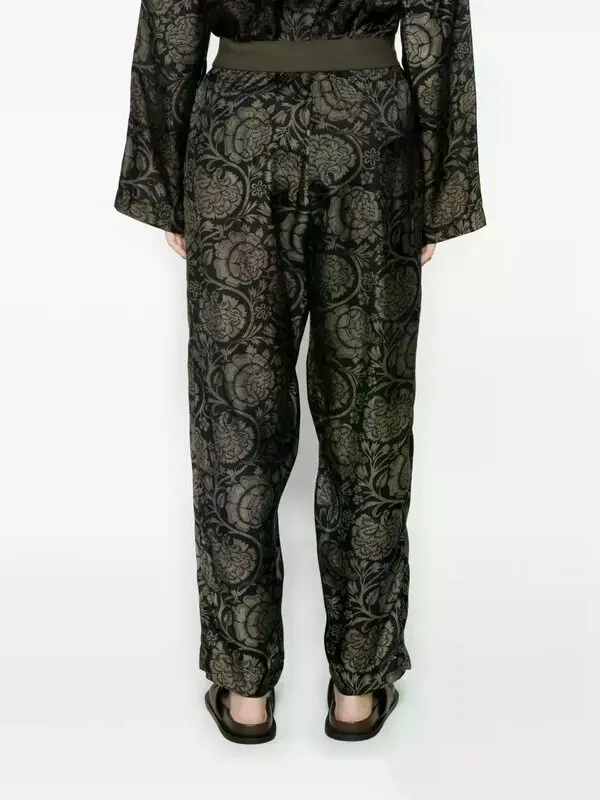 UMA WANG Palmer Floral Trousers - Black
