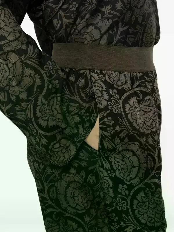 UMA WANG Palmer Floral Trousers - Black
