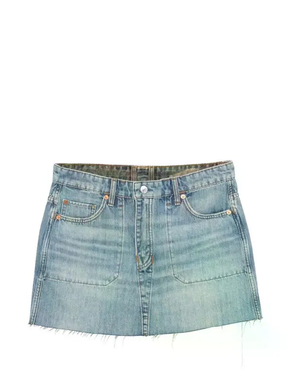 RE/DONE The Rewind Denim Skirt - Blue