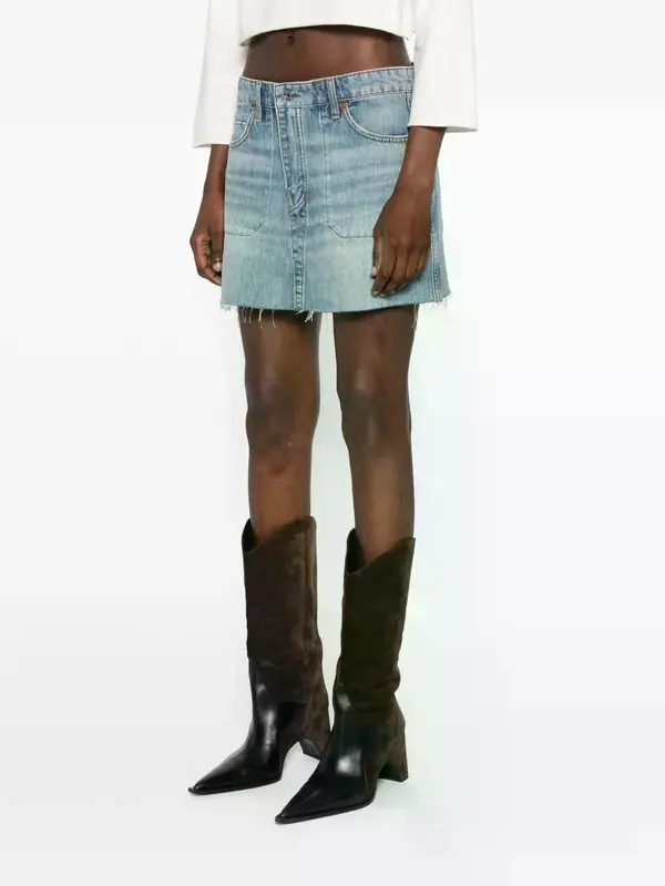 RE/DONE The Rewind Denim Skirt - Blue