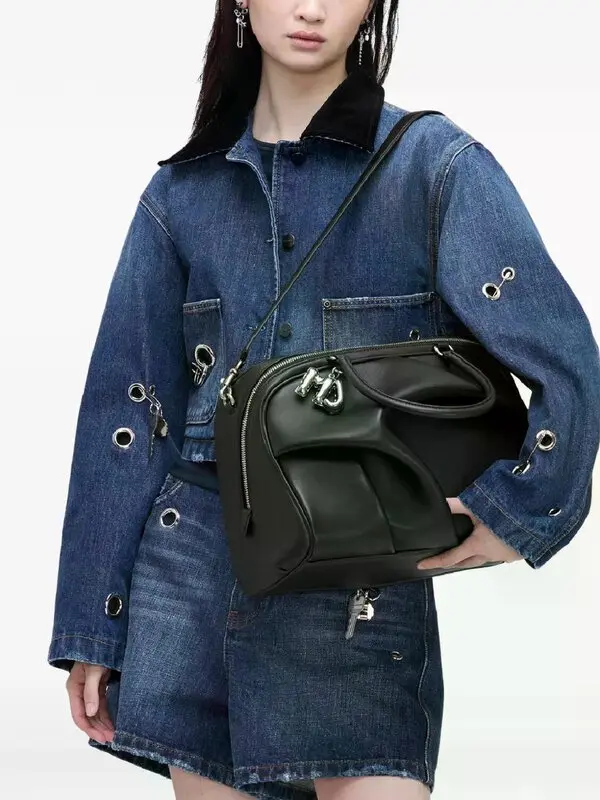 Marc Jacobs Tote Bag With Logo Charm - Black