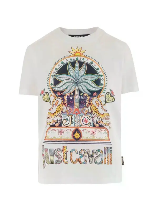 Just Cavalli Short-sleeved Printed T-shirt - White
