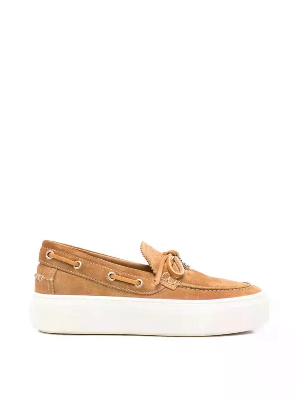 Hogan Tassel-detail Suede Loafers - Neutrals