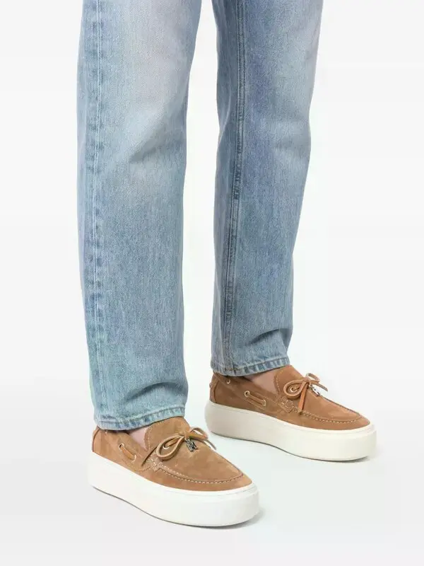Hogan Tassel-detail Suede Loafers - Neutrals
