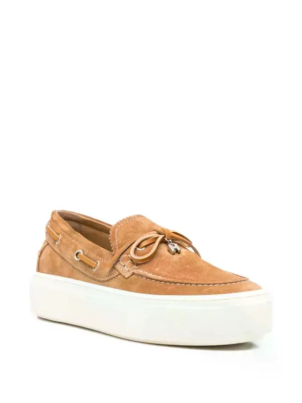 Hogan Tassel-detail Suede Loafers - Neutrals