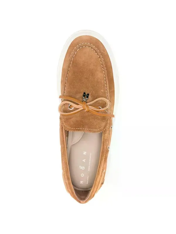 Hogan Tassel-detail Suede Loafers - Neutrals