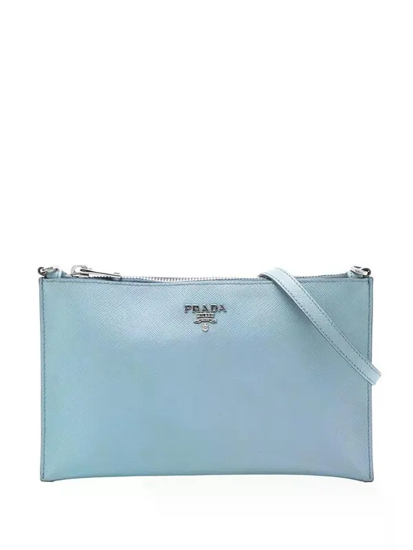 Prada 2010-2025 Saffiano Shoulder Bag - Blue