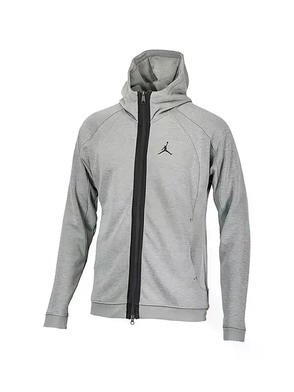 JORDAN Dri-fit Zip Fleece Hoodie - Grey