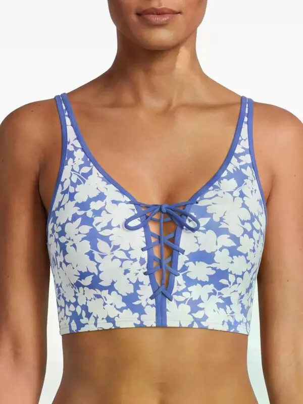 Michael Kors Floral-print Bikini Top