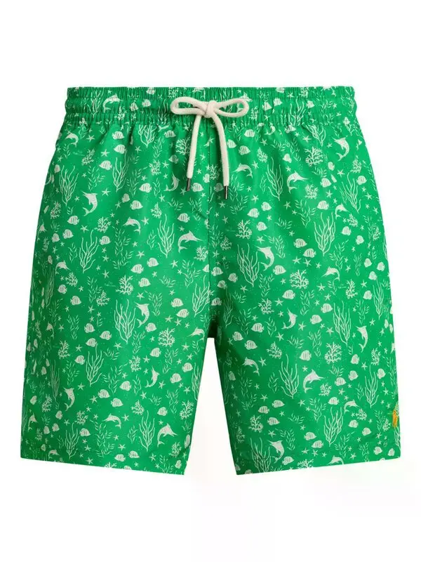 Polo Ralph Lauren Traveler Printed Swim Shorts - Green