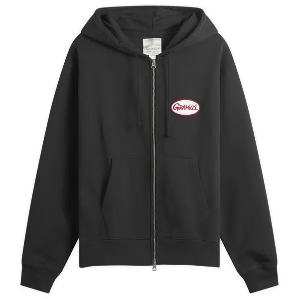 Gramicci Oval Patch Zip Hoodie - Vintage Black