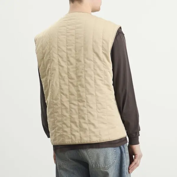 MAISON MARGIELA Light Padded Collarless Gilet - Sand/sand