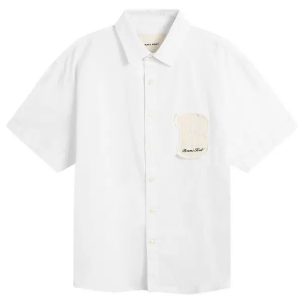 BRAM'S FRUIT Shortsleeve Varsity Shirt - White