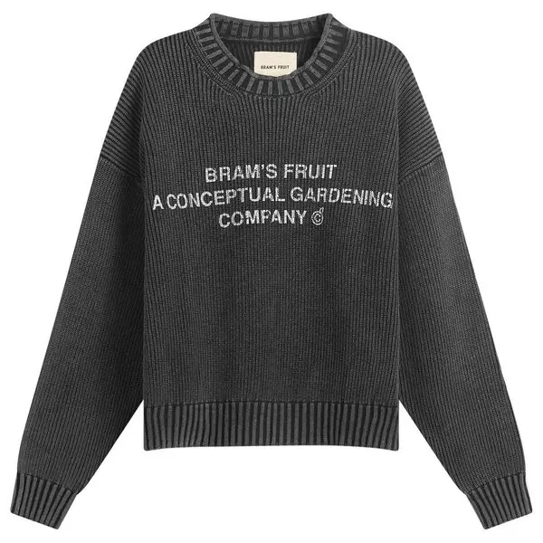 BRAM'S FRUIT Stamp Knit - Charcoal