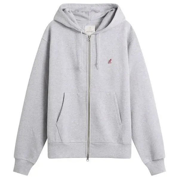 Gramicci One Point Zip Hoodie - Heather Grey