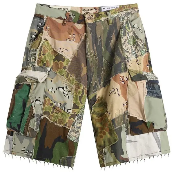 GALLERY DEPT. Retouche Camo Patchwork Kenzie Shorts - Mixed Camo