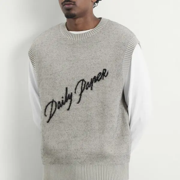 DAILY PAPER Script Logo Knit Vest