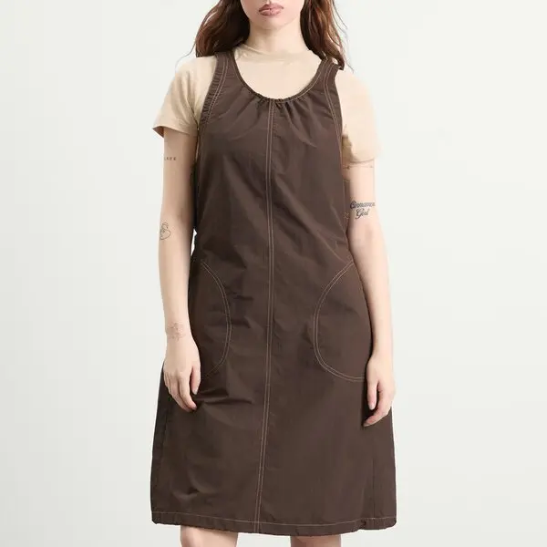 Gramicci Nylon Midi Dress - Chocolate