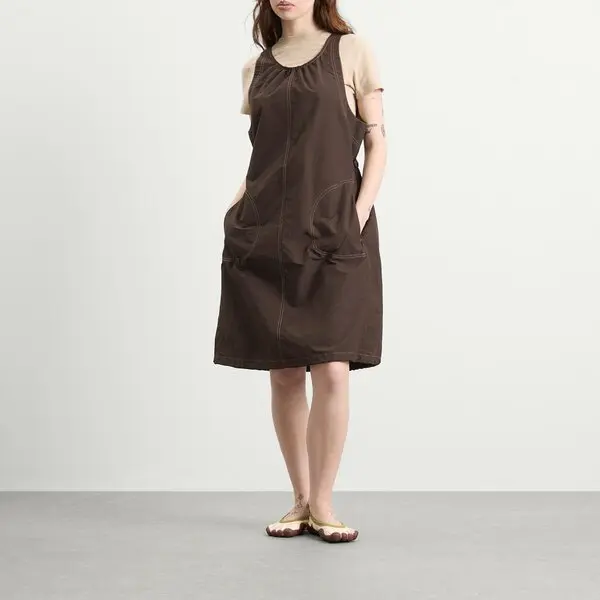 Gramicci Nylon Midi Dress - Chocolate