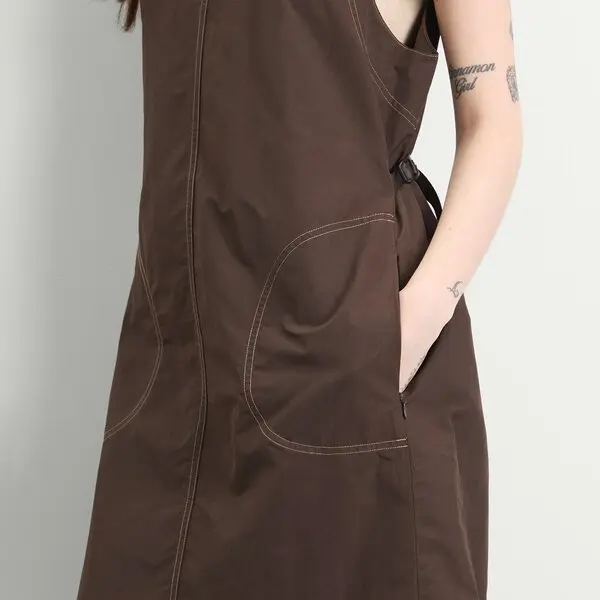 Gramicci Nylon Midi Dress - Chocolate