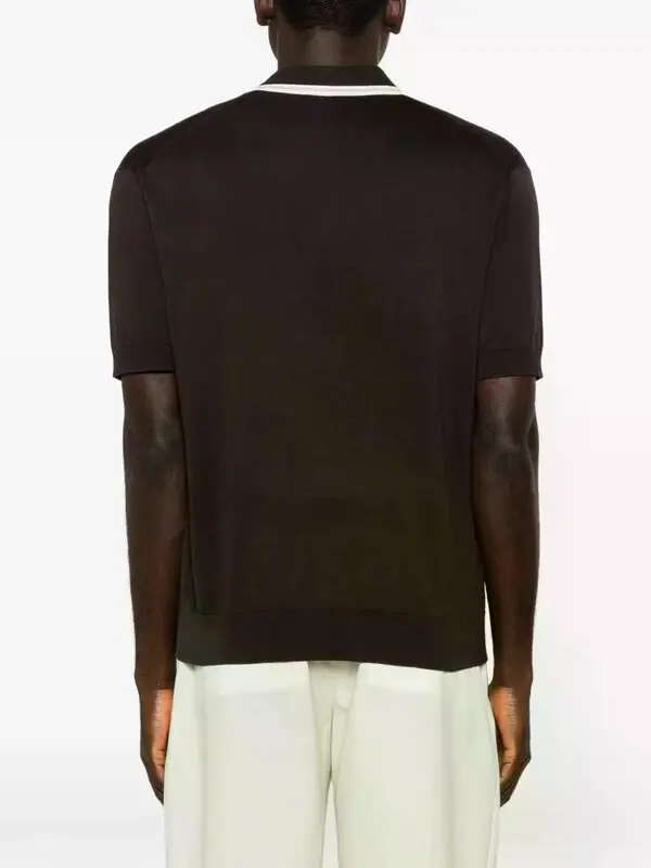PAOLO PECORA V-neck T-shirt - Brown