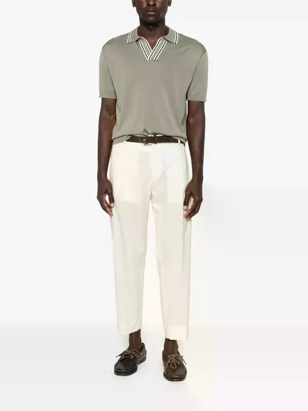 PAOLO PECORA V-neck T-shirt - Brown