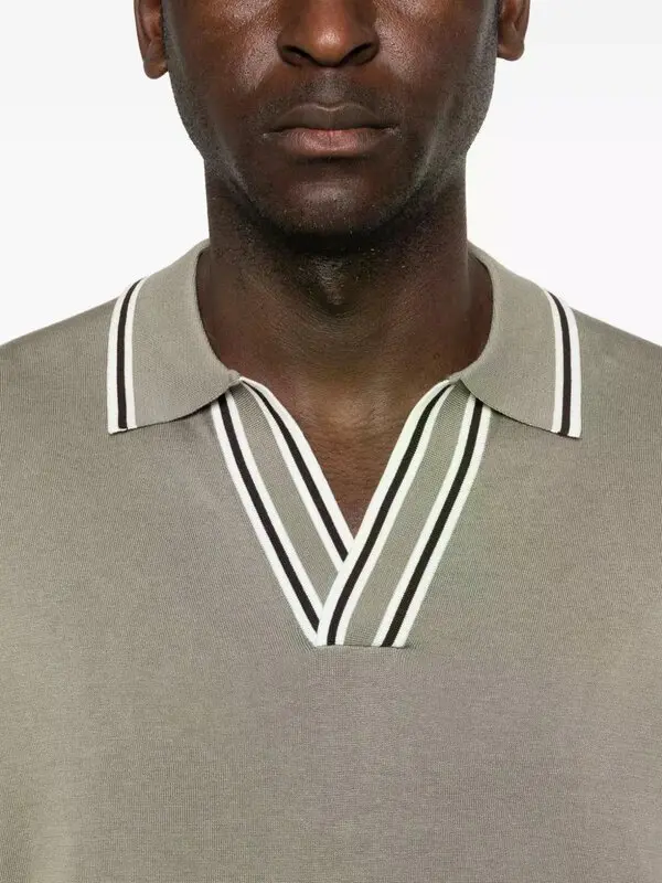 PAOLO PECORA V-neck T-shirt - Brown