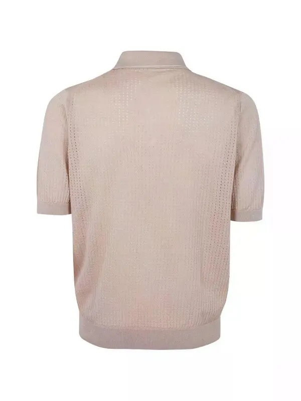 Tagliatore Buttoned Knitted Polo Shirt