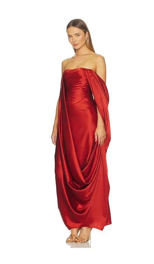 Alejandra Alonso Rojas Draped Overlay Gown