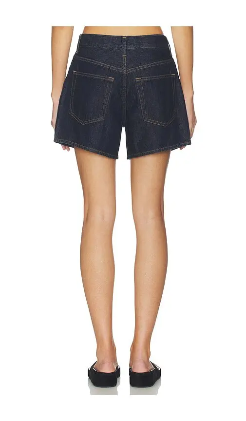AGOLDE Leith Oversized Denim Shorts - Navy
