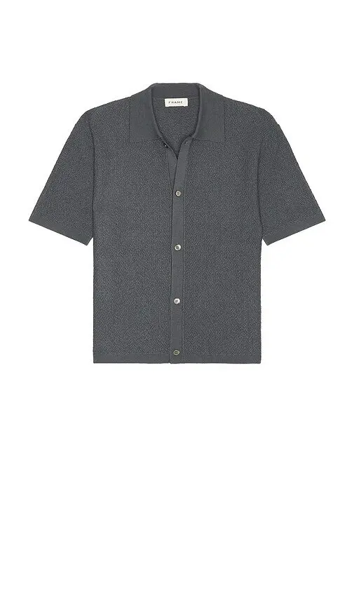FRAME Button-front Knit Sweater - Grey