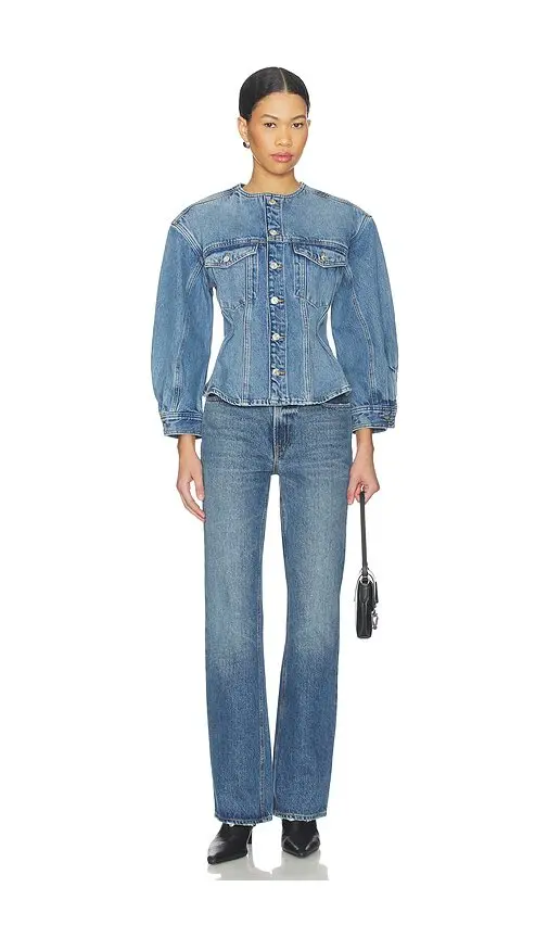FRAME The Nipped Collarless Jacket