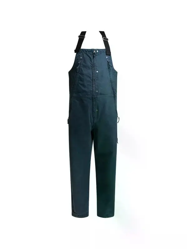 Stone Island Zipped Cotton Dungarees - Blue