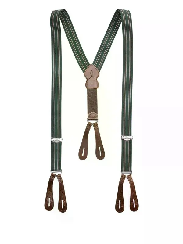 Ralph Lauren Striped Carved Braces - Green