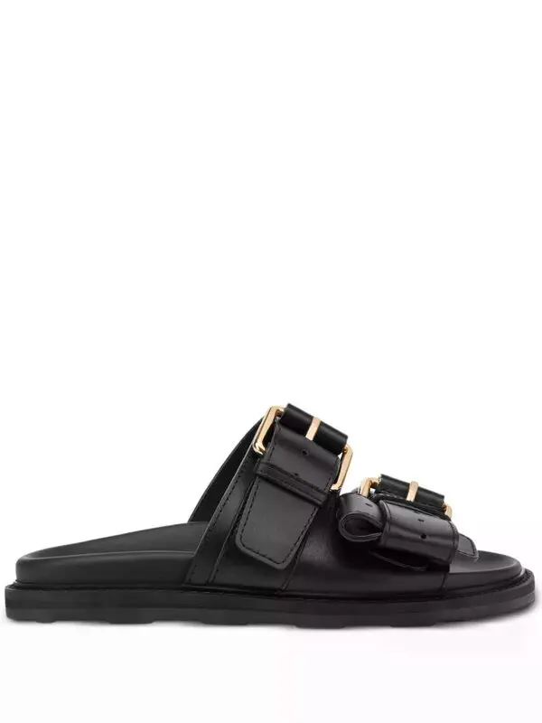 Moschino Buckle-embellished Sandals - Black