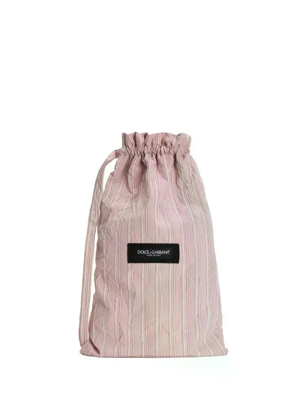 Dolce & Gabbana Striped Froissé Crossbody Bag - Pink