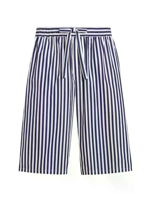 Dolce & Gabbana Striped Poplin Bermuda Shorts - Blue