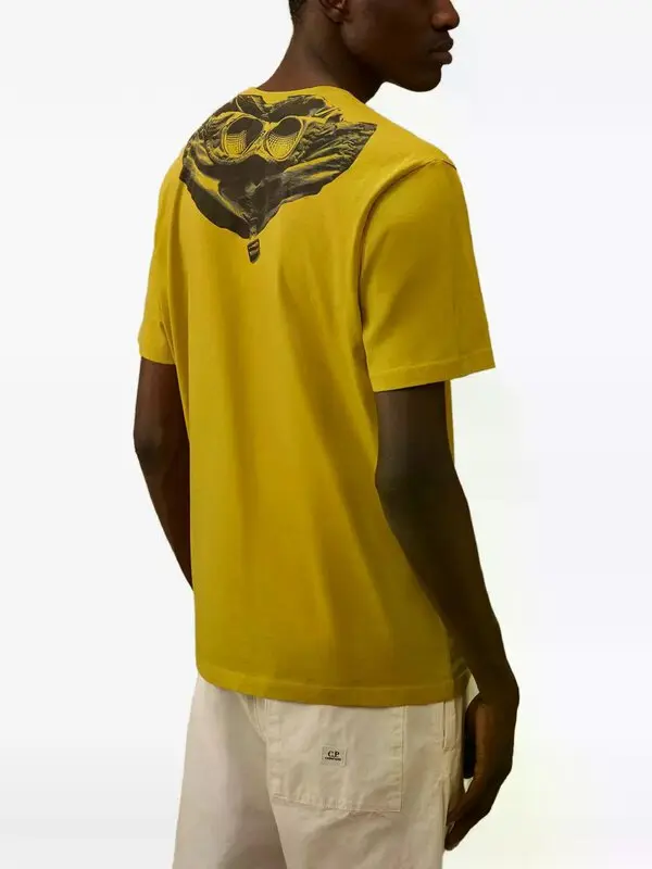 C.P. COMPANY 30/1 Jersey Short-sleeve Goggle T-shirt - Yellow