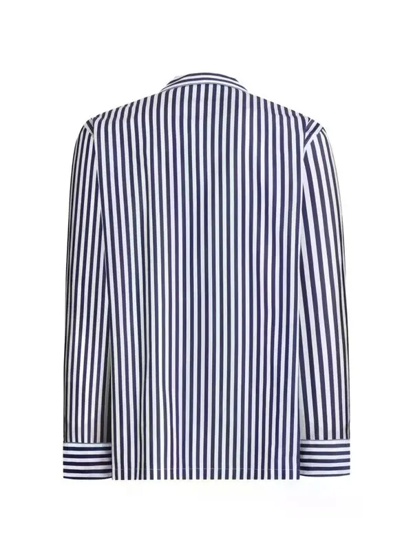 Dolce & Gabbana Striped Poplin Vanity Robe