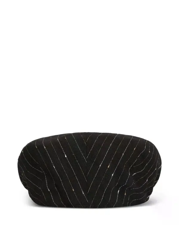 Dolce & Gabbana Pinstripe Flat Cap - Black