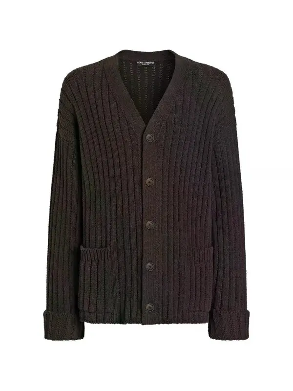 Dolce & Gabbana Cotton-blend Cardigan - Brown