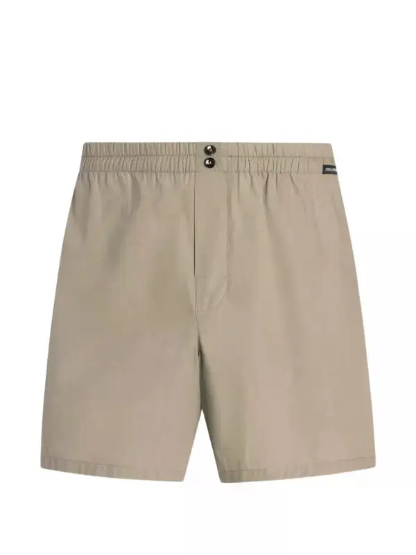 Dolce & Gabbana Cotton Poplin Boxer Shorts - Neutrals